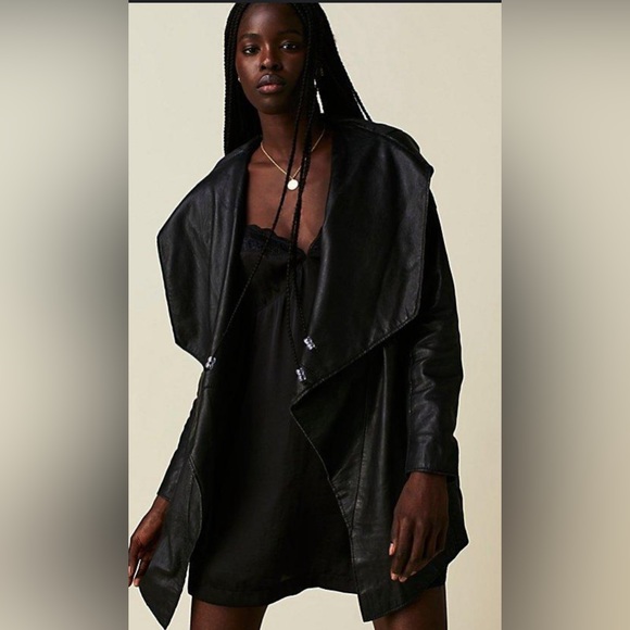 Mauritius | Jackets & Coats | Free People Mauritius Cleo Leather Parka Nwt | Poshmark